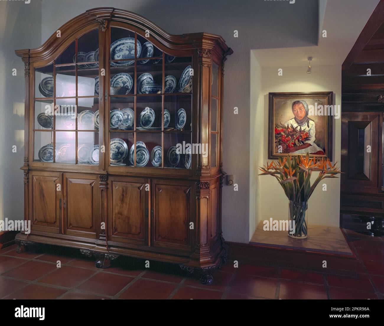 The entrance hall of the residence house on Tokara Wine Estate on the ...