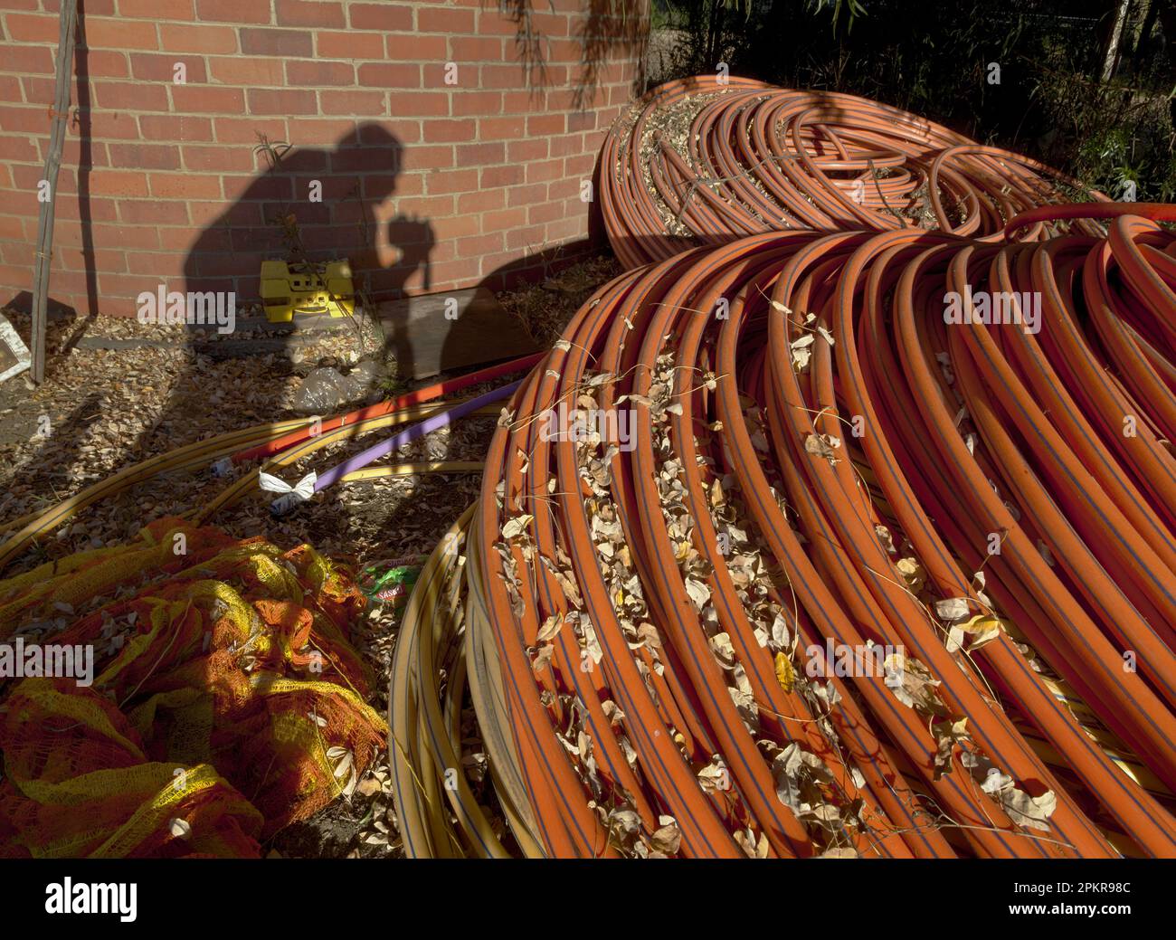 Rolls of electrical cables like in a Eskom depot on the outskirts of ...