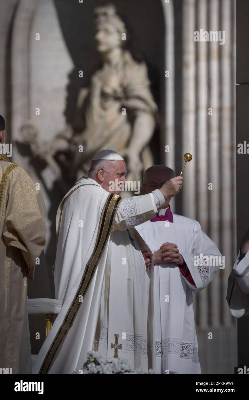 Pope Francis During the Easter Mass in St. Peter's Square, at the ...