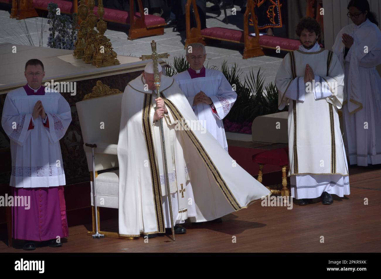 Pope Francis During the Easter Mass in St. Peter's Square, at the ...