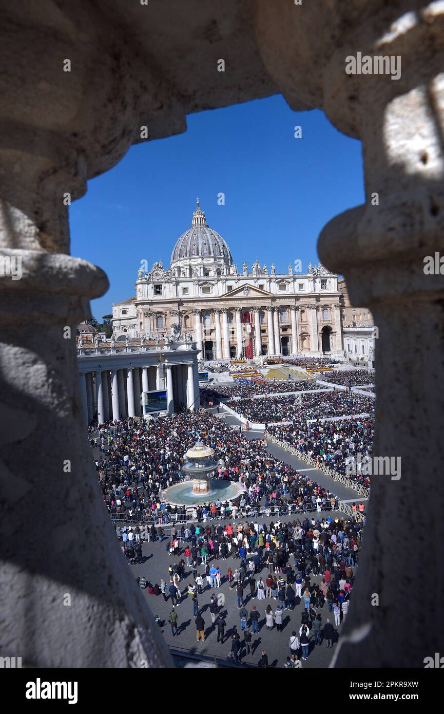 Pope Francis During the Easter Mass in St. Peter's Square, at the ...