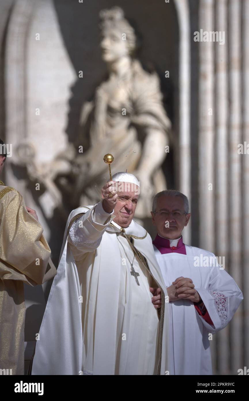 Pope Francis During the Easter Mass in St. Peter's Square, at the ...