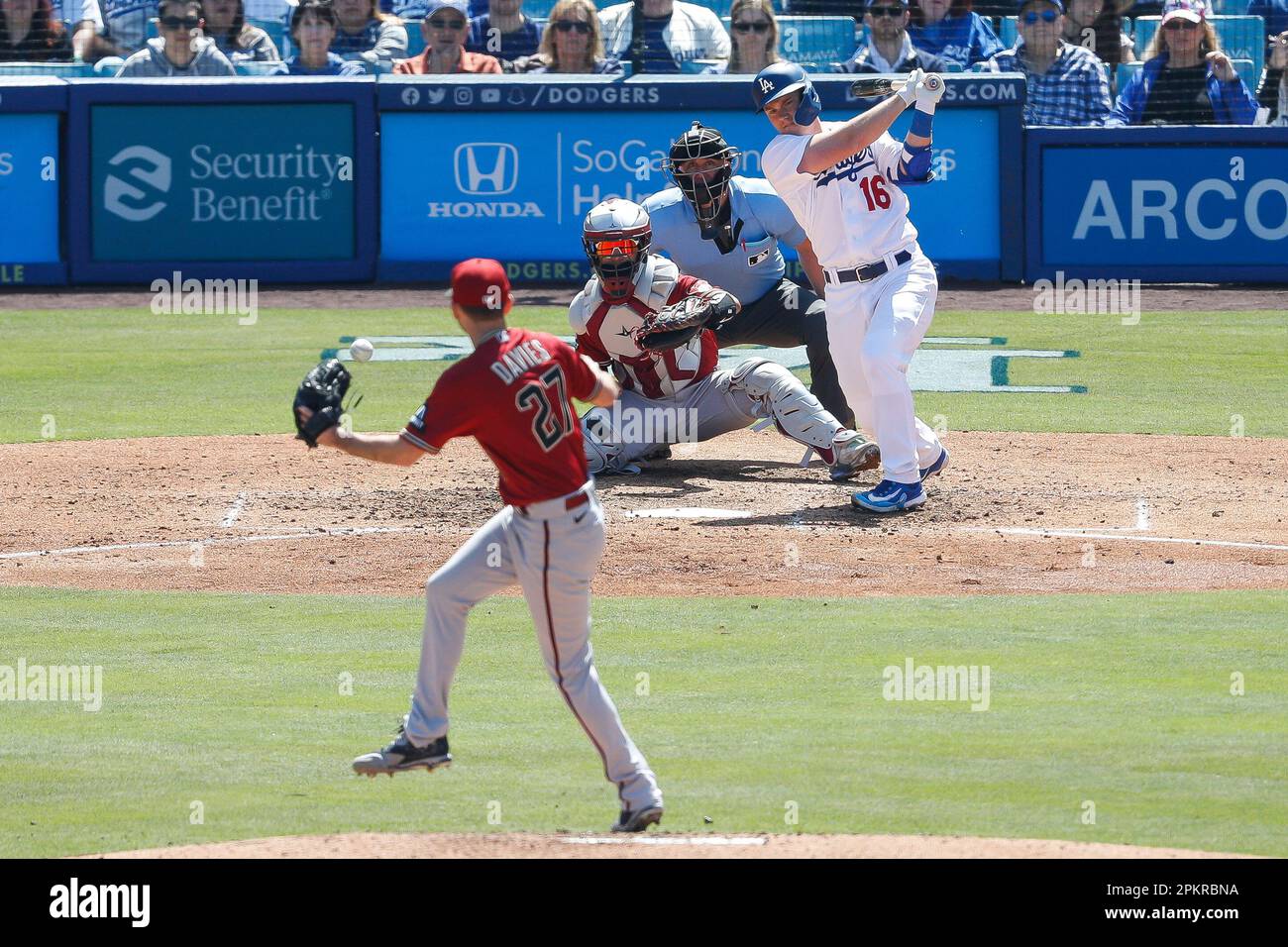 LOS ANGELES, CA - APRIL 02: Los Angeles Dodgers catcher Will Smith (16 ...