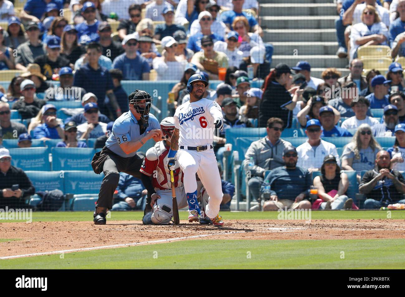 LOS ANGELES, CA - APRIL 02: Los Angeles Dodgers right fielder David ...