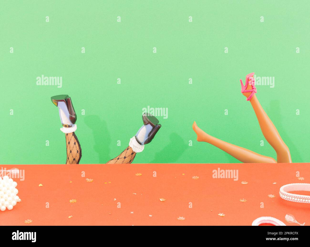 After party scene. Creative minimal concept. Front view Stock Photo - Alamy