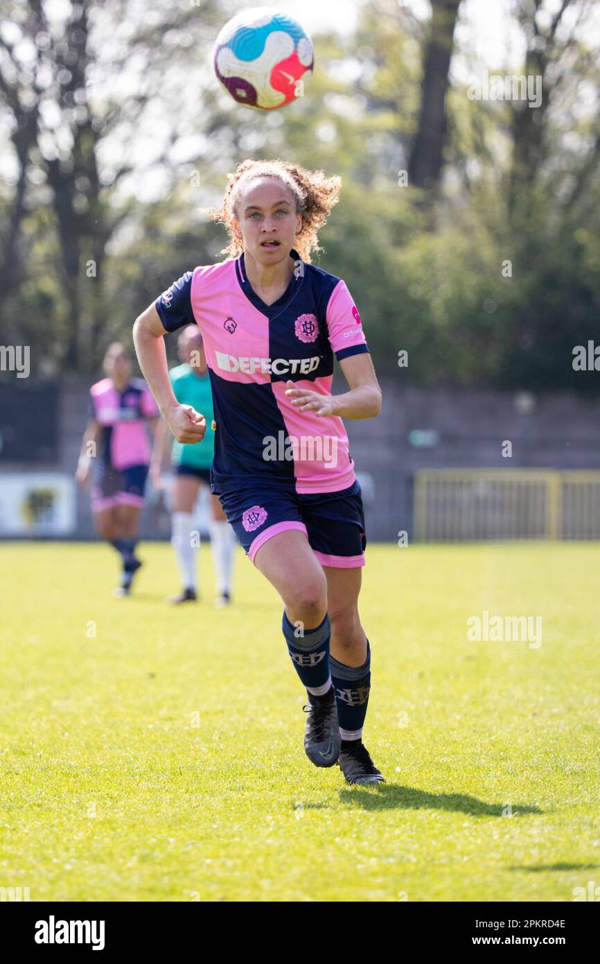 London, England, April 9th 2023:x Ella Wales-Bonner (Dulwich Hamlet) in ...