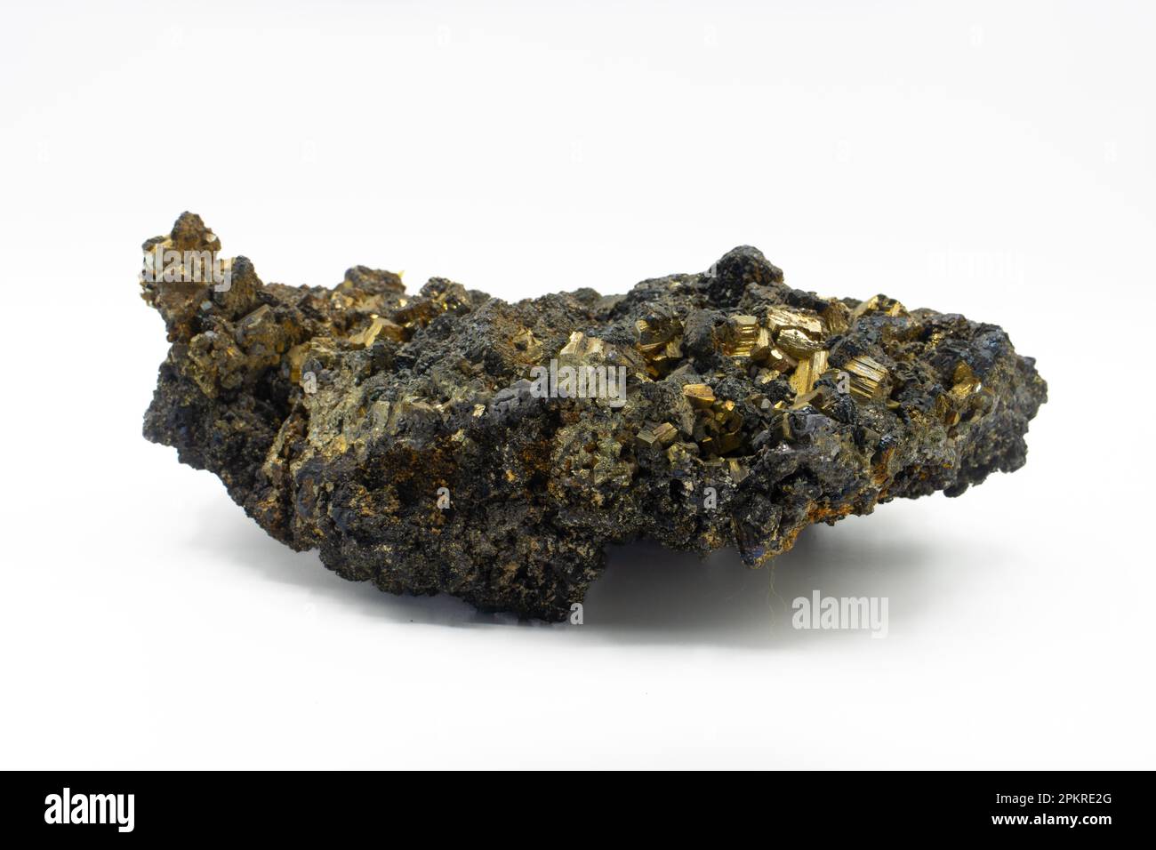 Pyrite crystal natural mineral Cut Out Stock Images & Pictures - Alamy