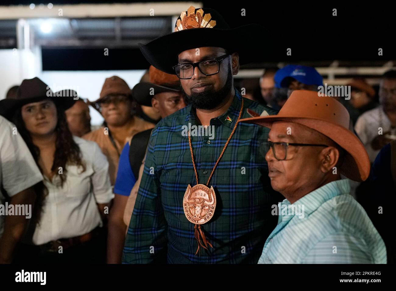 Guyana's President Mohamed Irfaan Ali attends the Rupununi Ranchers ...
