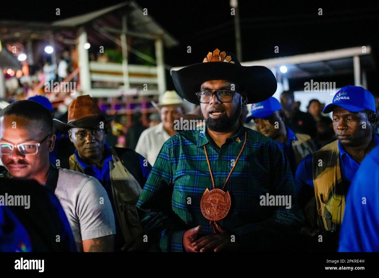 Guyana's President Mohamed Irfaan Ali attends the Rupununi Ranchers ...
