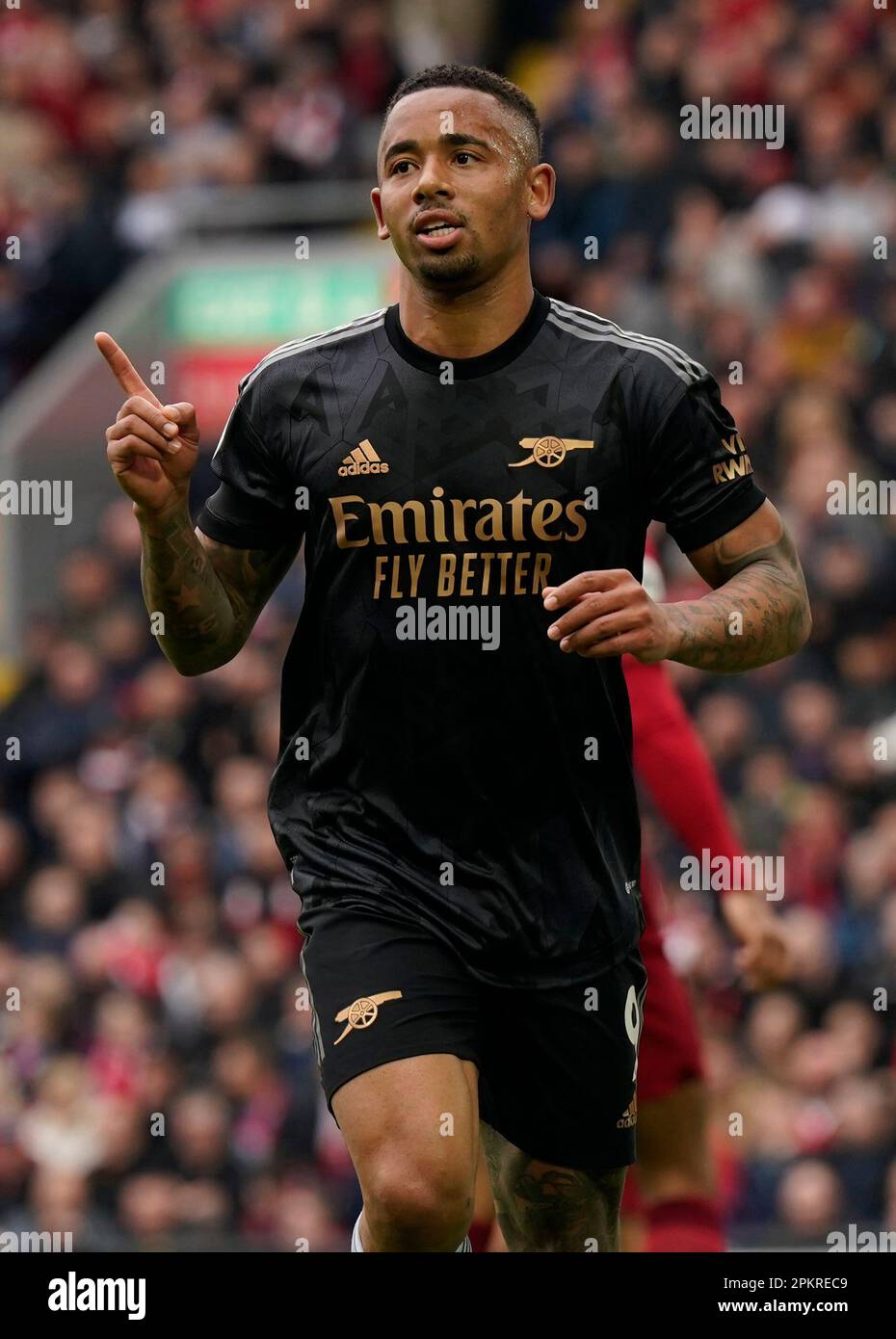 Gabriel jesus arsenal celebrates hi-res stock photography and images ...
