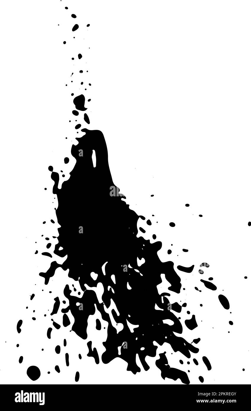 Spray paint brush, splatter patterns, texture, ink drop on vector Stock ...