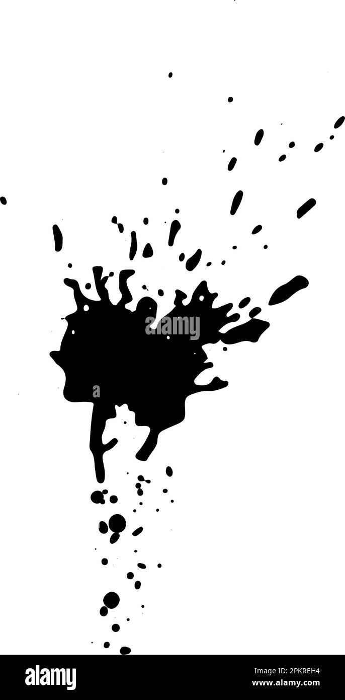 Spray paint brush, splatter patterns, texture, ink drop on vector Stock ...