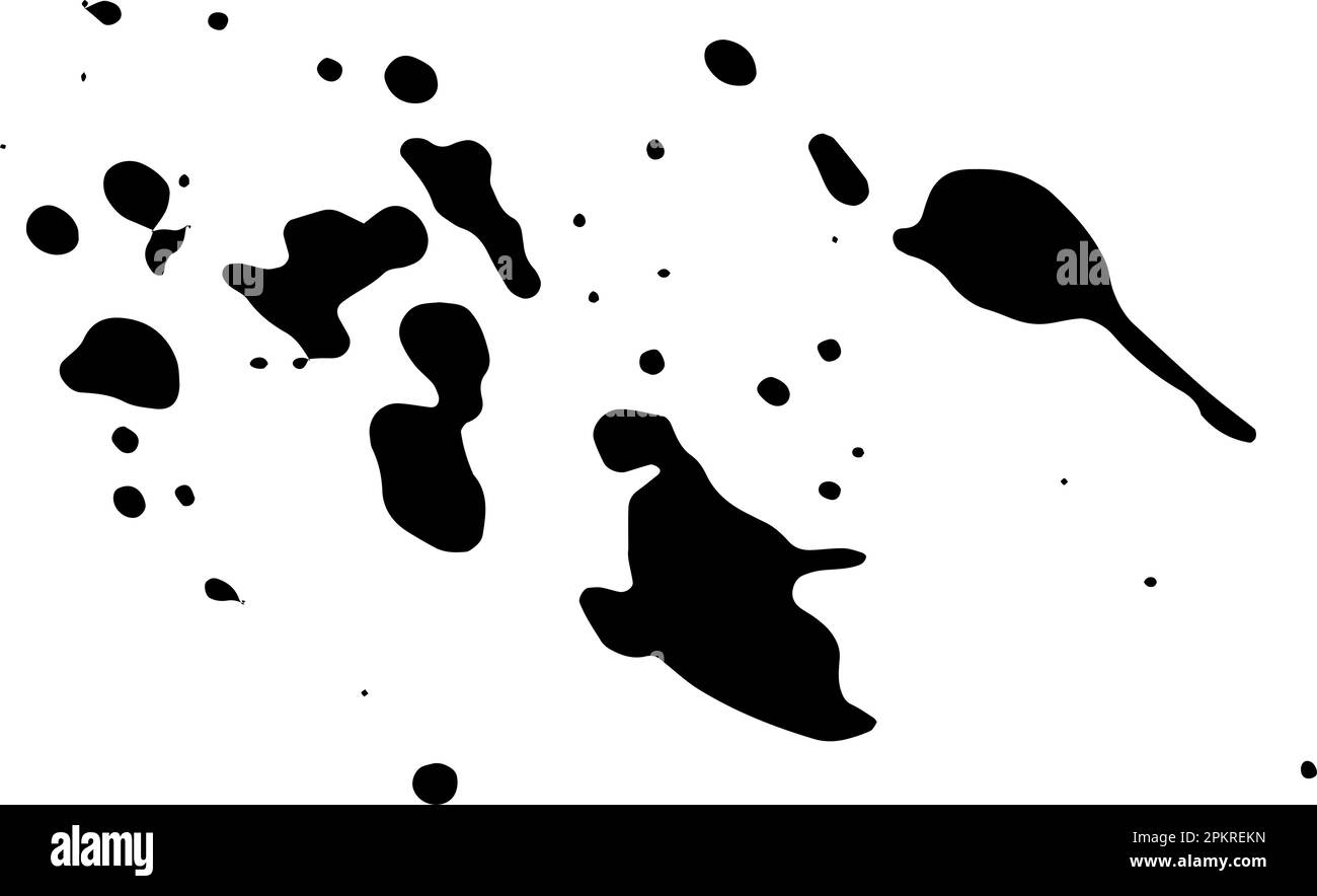Spray paint brush, splatter patterns, texture, ink drop on vector Stock ...