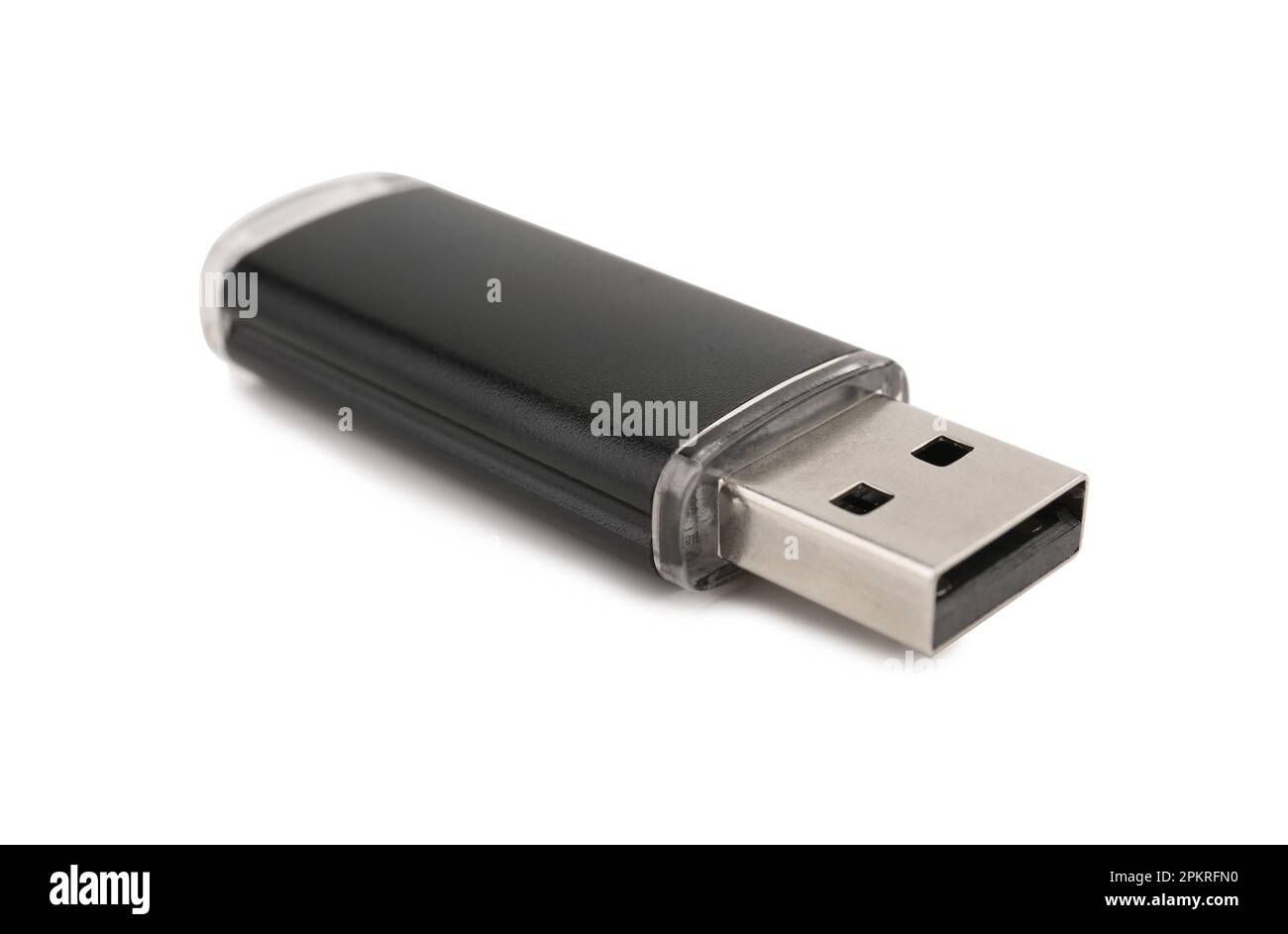 Black USB flash drive on white background Stock Photo - Alamy