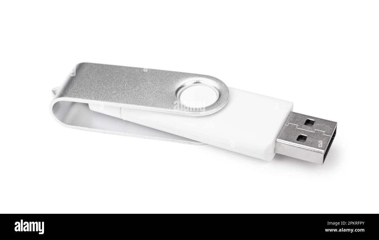 USB flash drive isolated on white background Stock Photo - Alamy