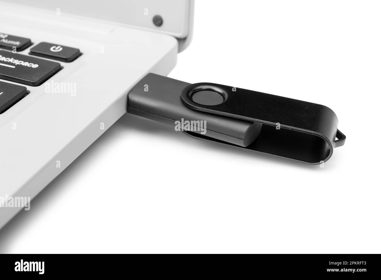 Laptop usb storage usb drive Black and White Stock Photos & Images - Alamy