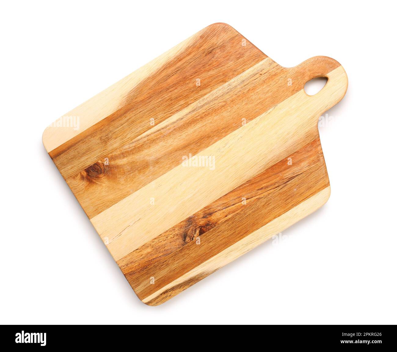 New wooden kitchen board on white background Stock Photo - Alamy