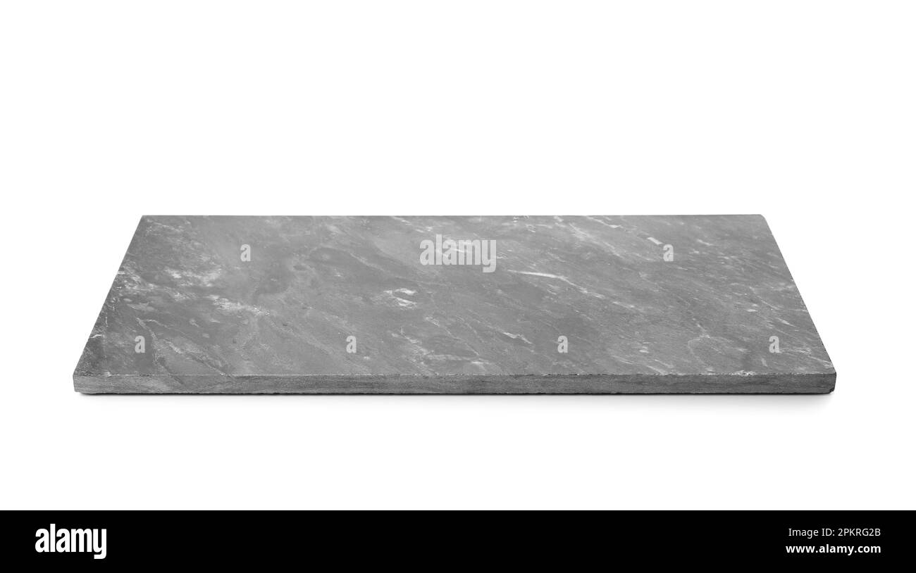 Stone board isolated on white background Stock Photo - Alamy