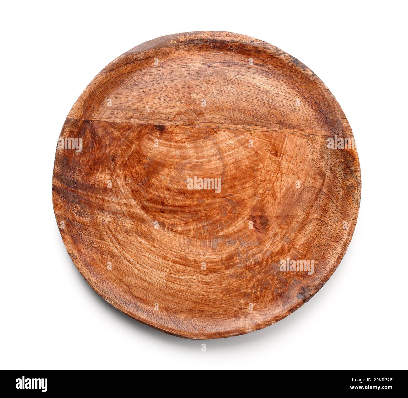 Round wooden board on white background Stock Photo - Alamy