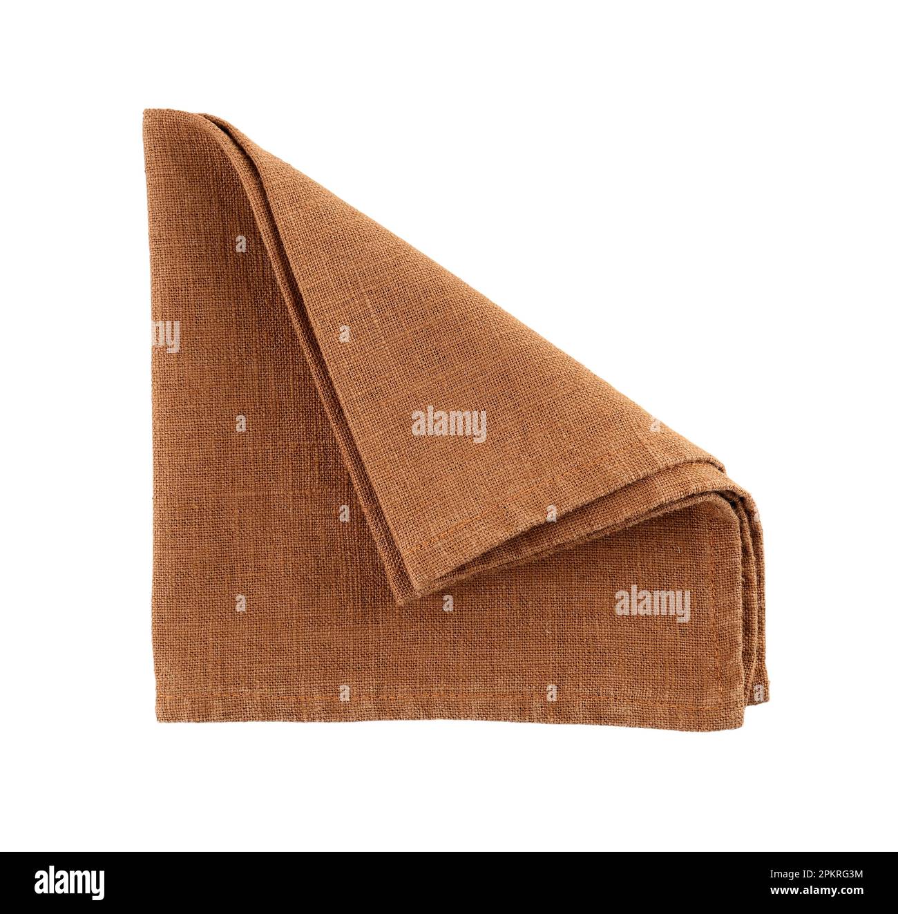 Folded clean napkin on white background Stock Photo - Alamy