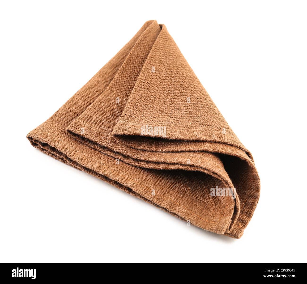 Folded fabric napkin isolated on white background Stock Photo - Alamy