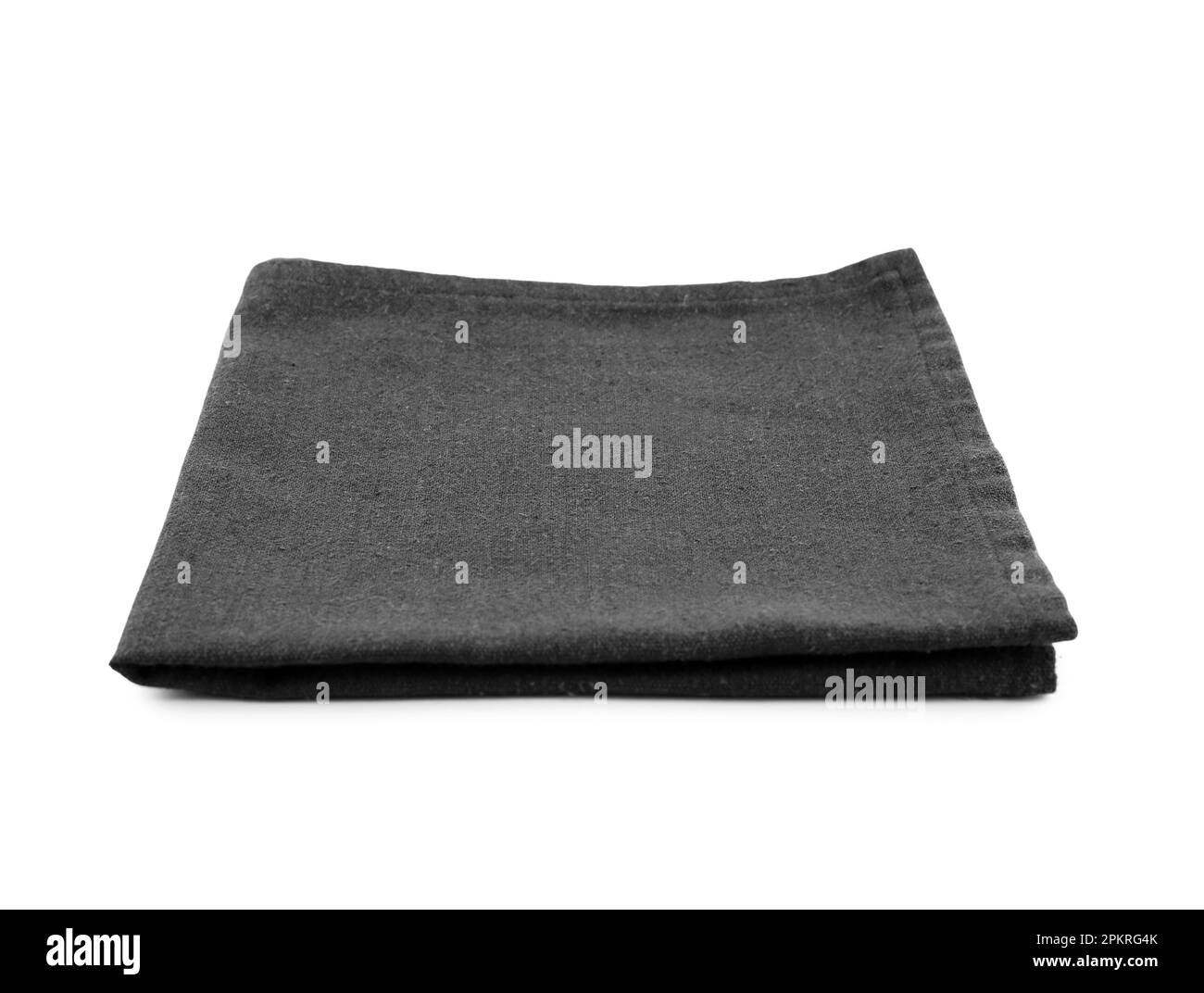 Black folded napkin isolated on white background Stock Photo - Alamy