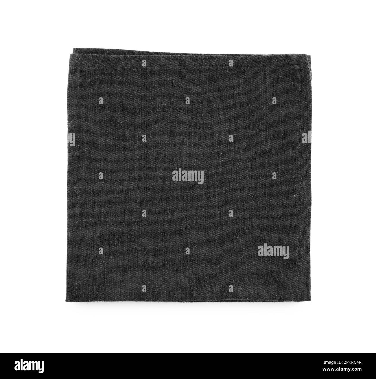Black folded napkin isolated on white background Stock Photo - Alamy