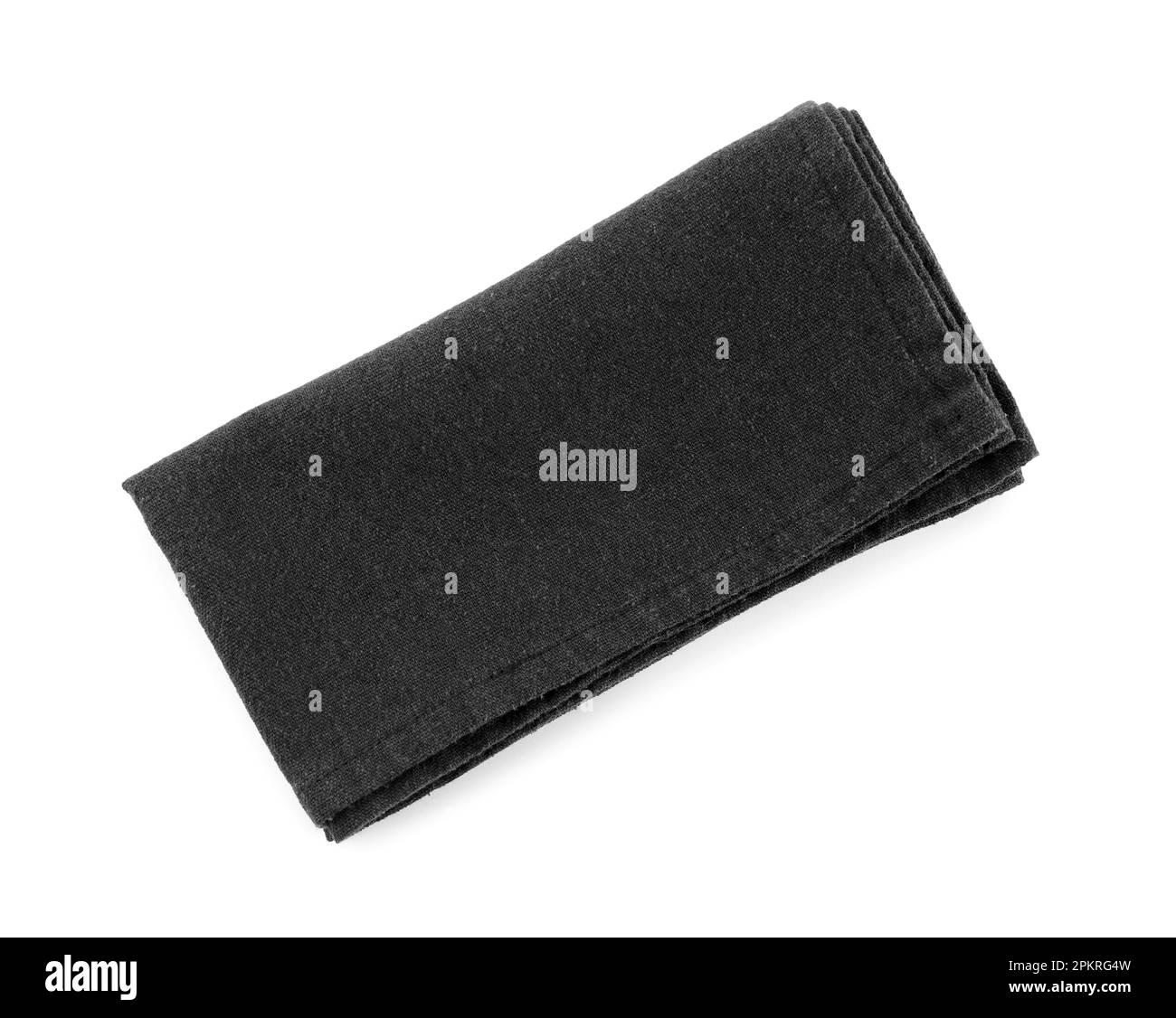 Black folded napkin isolated on white background Stock Photo - Alamy