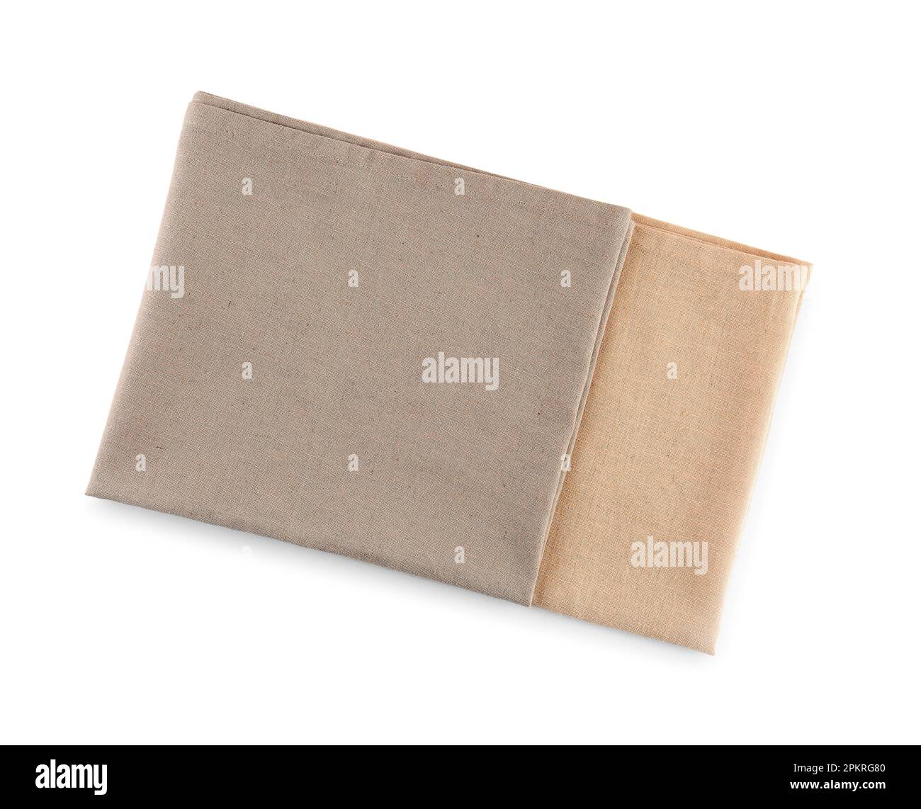 New folded napkins on white background Stock Photo - Alamy