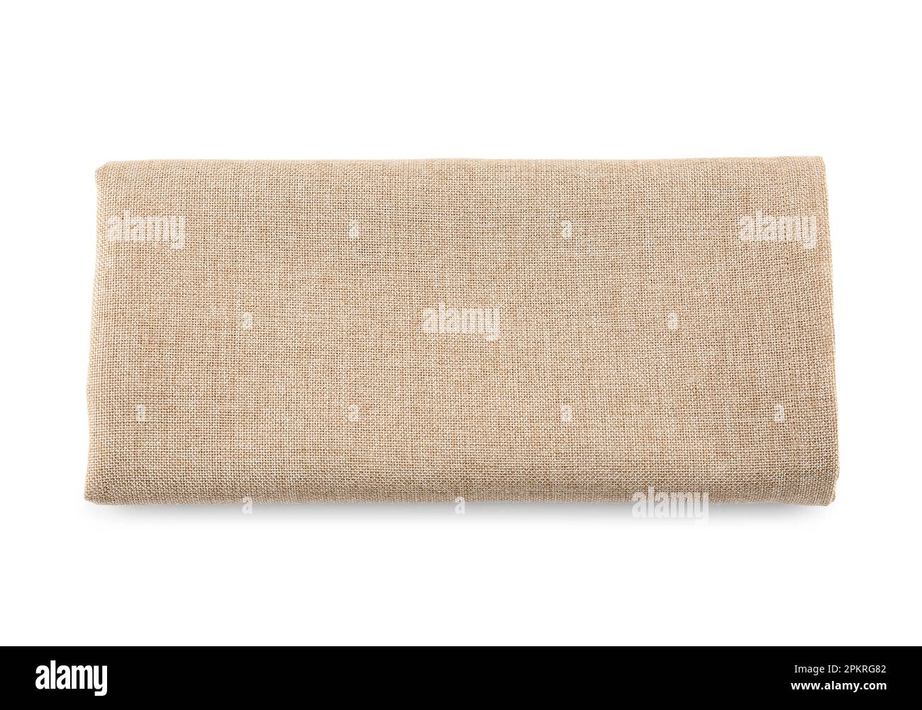 Folded fabric napkin on white background Stock Photo - Alamy