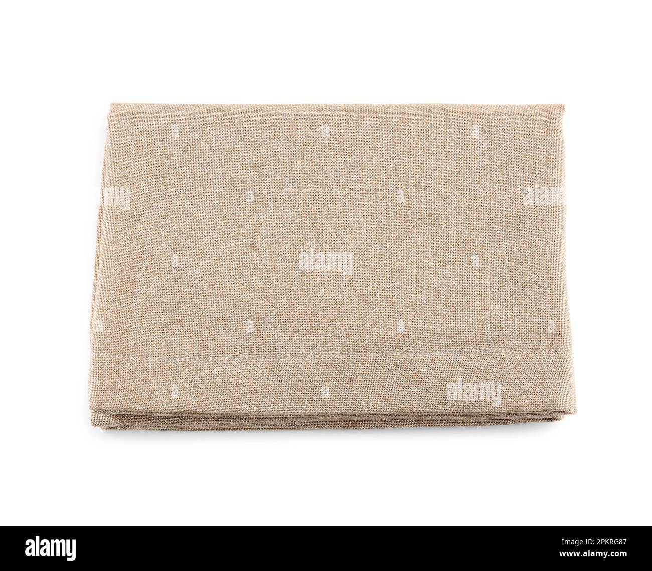 Folded fabric napkin on white background Stock Photo - Alamy