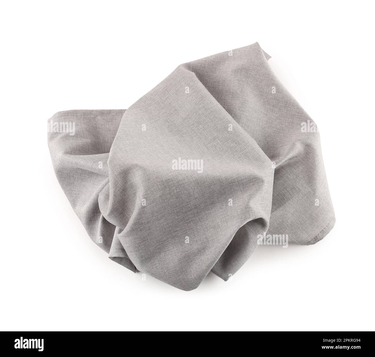 Crumpled fabric napkin isolated on white background Stock Photo - Alamy