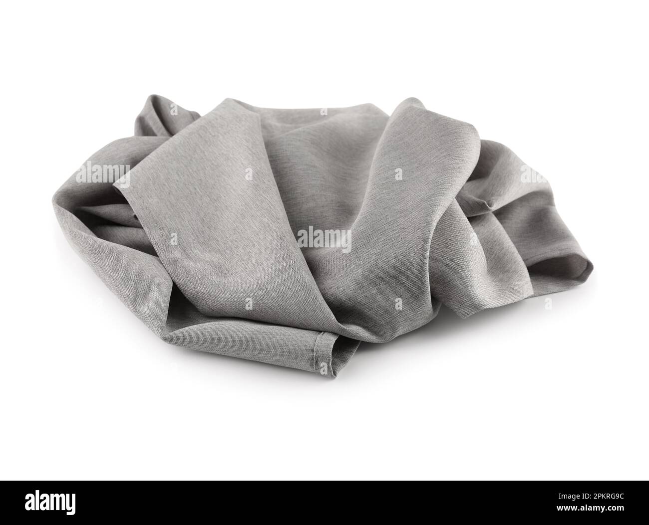 Crumpled fabric napkin isolated on white background Stock Photo - Alamy