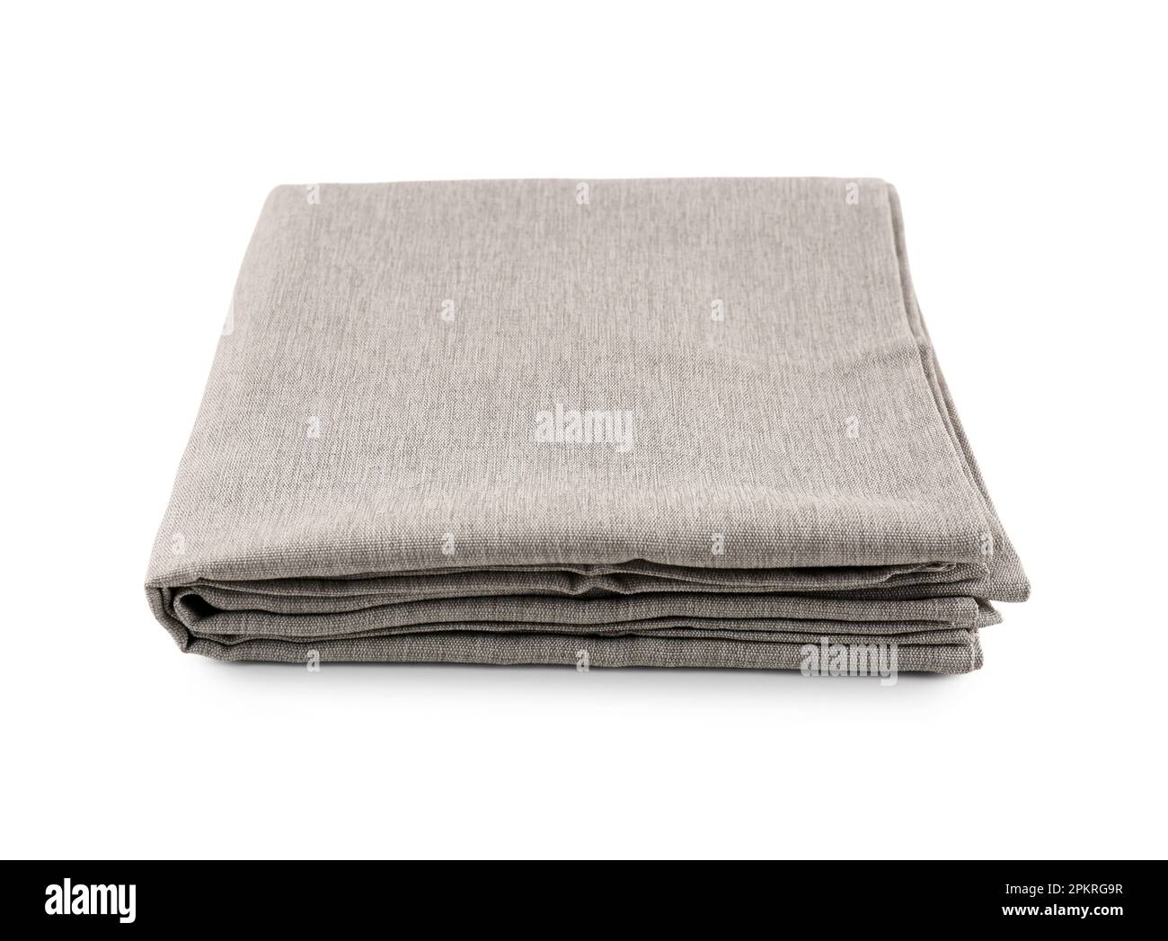 Clean folded napkin on white background Stock Photo - Alamy