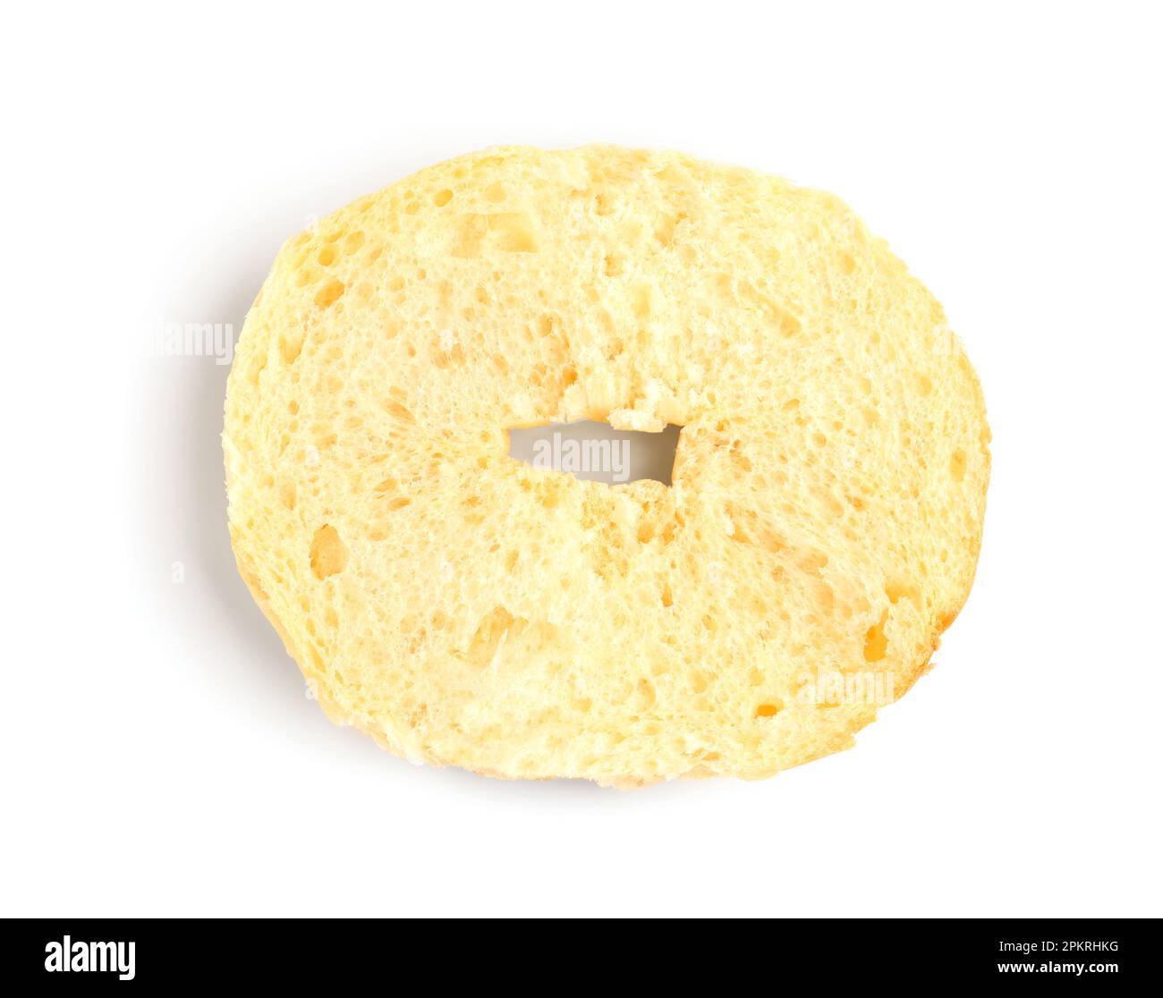 Half of tasty bagel on white background Stock Photo - Alamy