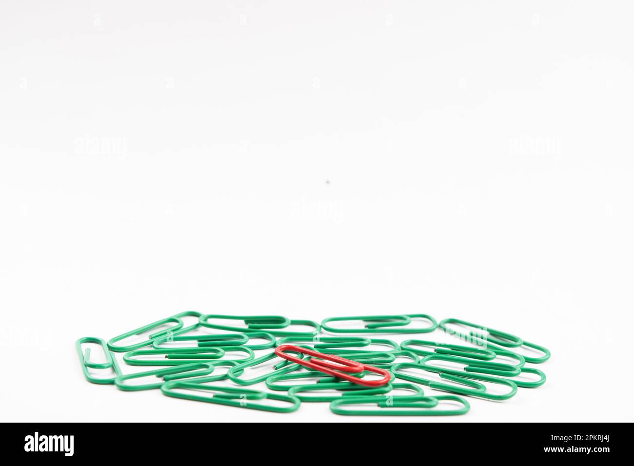 Paperclip with text space isolated on white background Stock Photo - Alamy