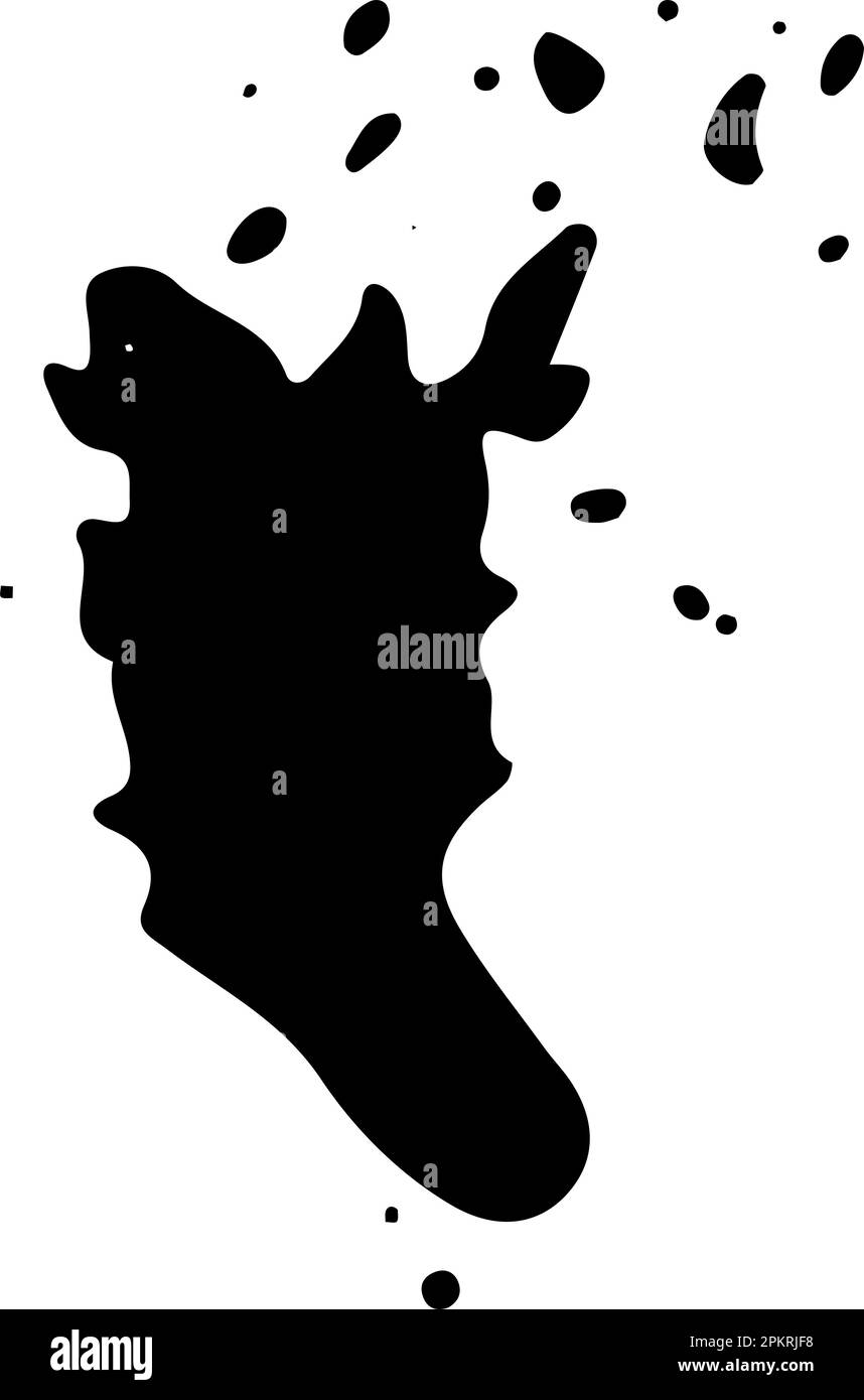 Spray paint brush, splatter patterns, texture, ink drop on vector Stock ...