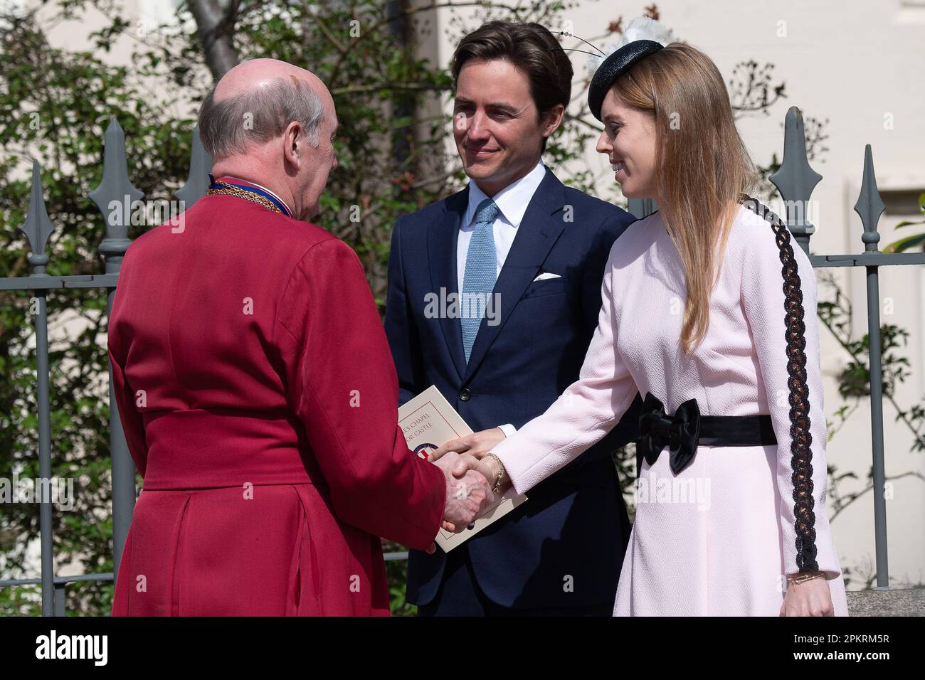 Windsor, Berkshire, UK. 9th April, 2023. Princess Beatrice with her ...