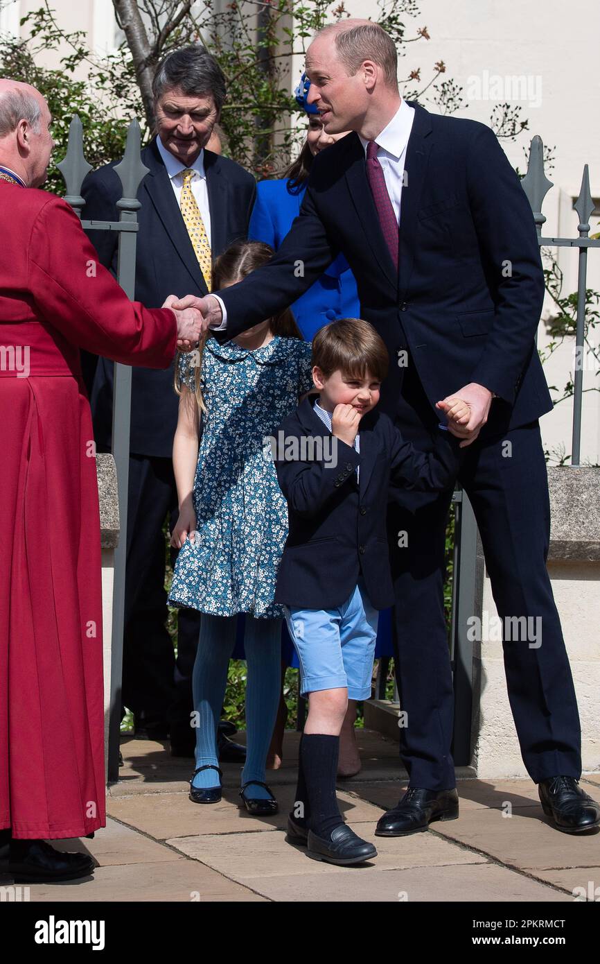 Windsor, Berkshire, UK. 9th April, 2023. The Prince of Wales and his ...