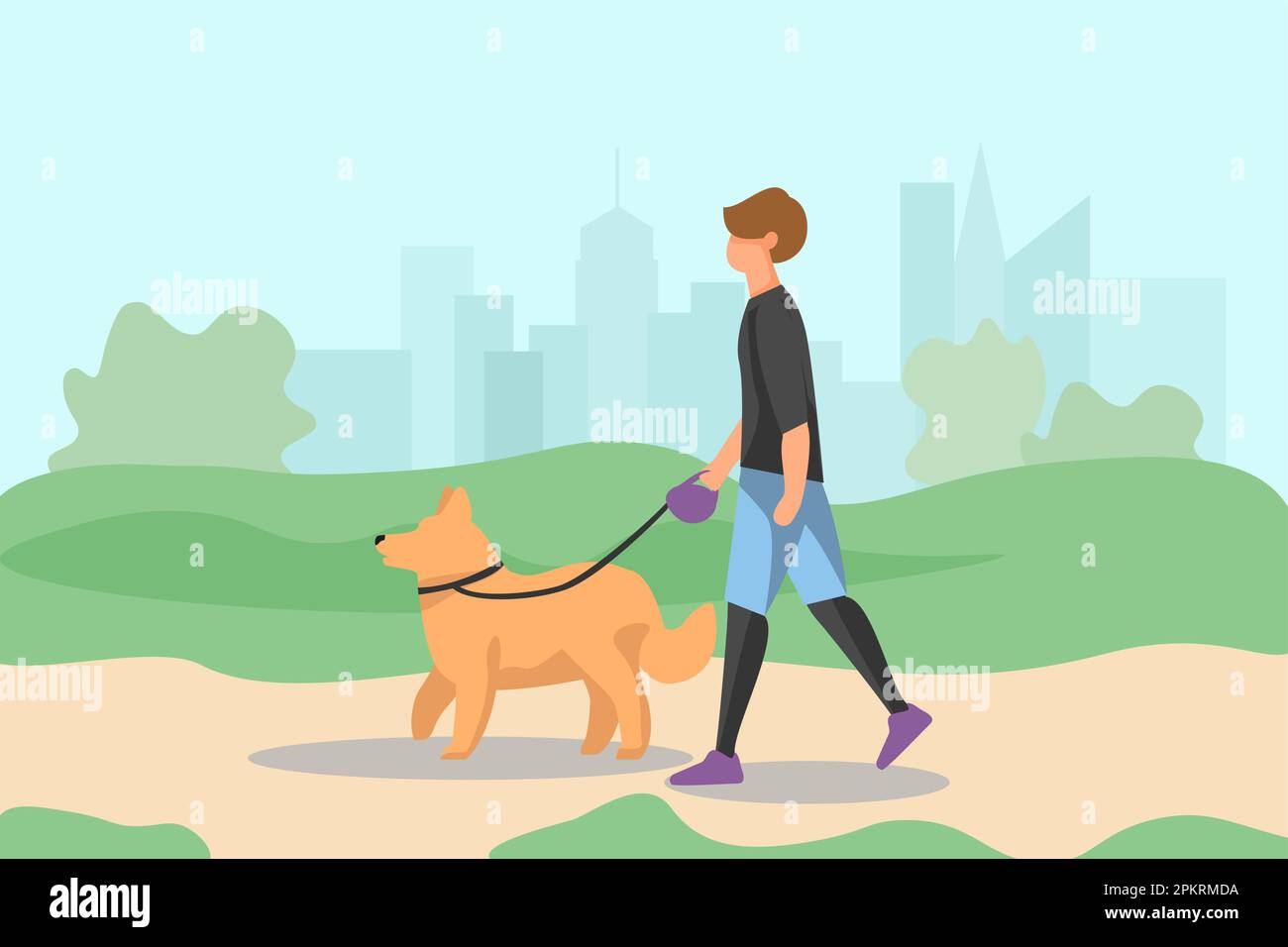 Simple Cartoon Man Walking