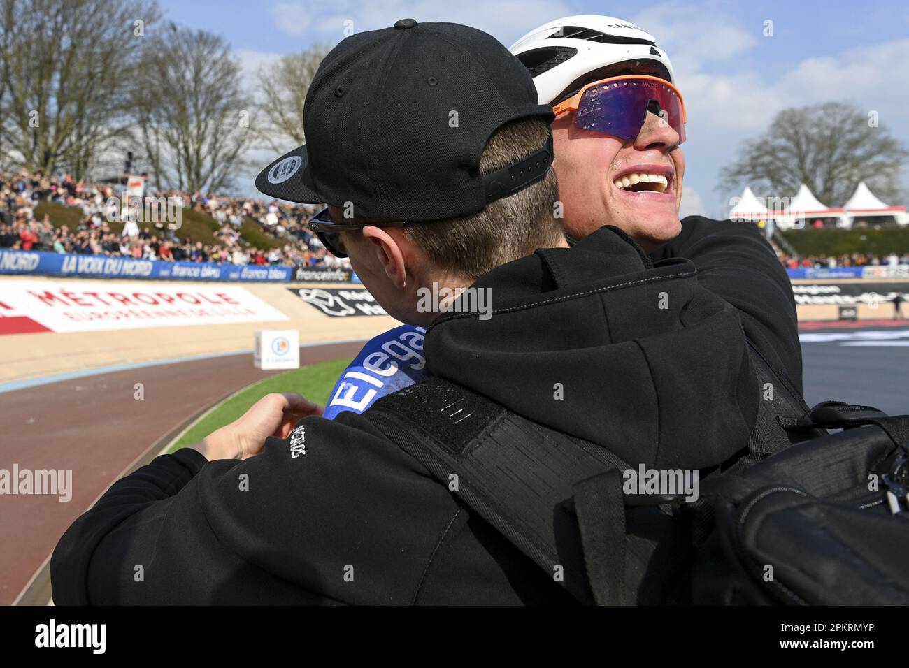 Roubaix, France. 09th Apr, 2023. Dutch Mathieu van der Poel of Alpecin ...