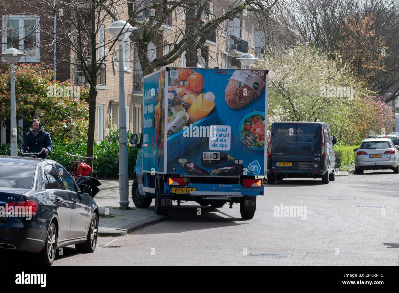 Backside AH Truck At Amsterdam The Netherlands 30-3-2023 Stock Photo ...