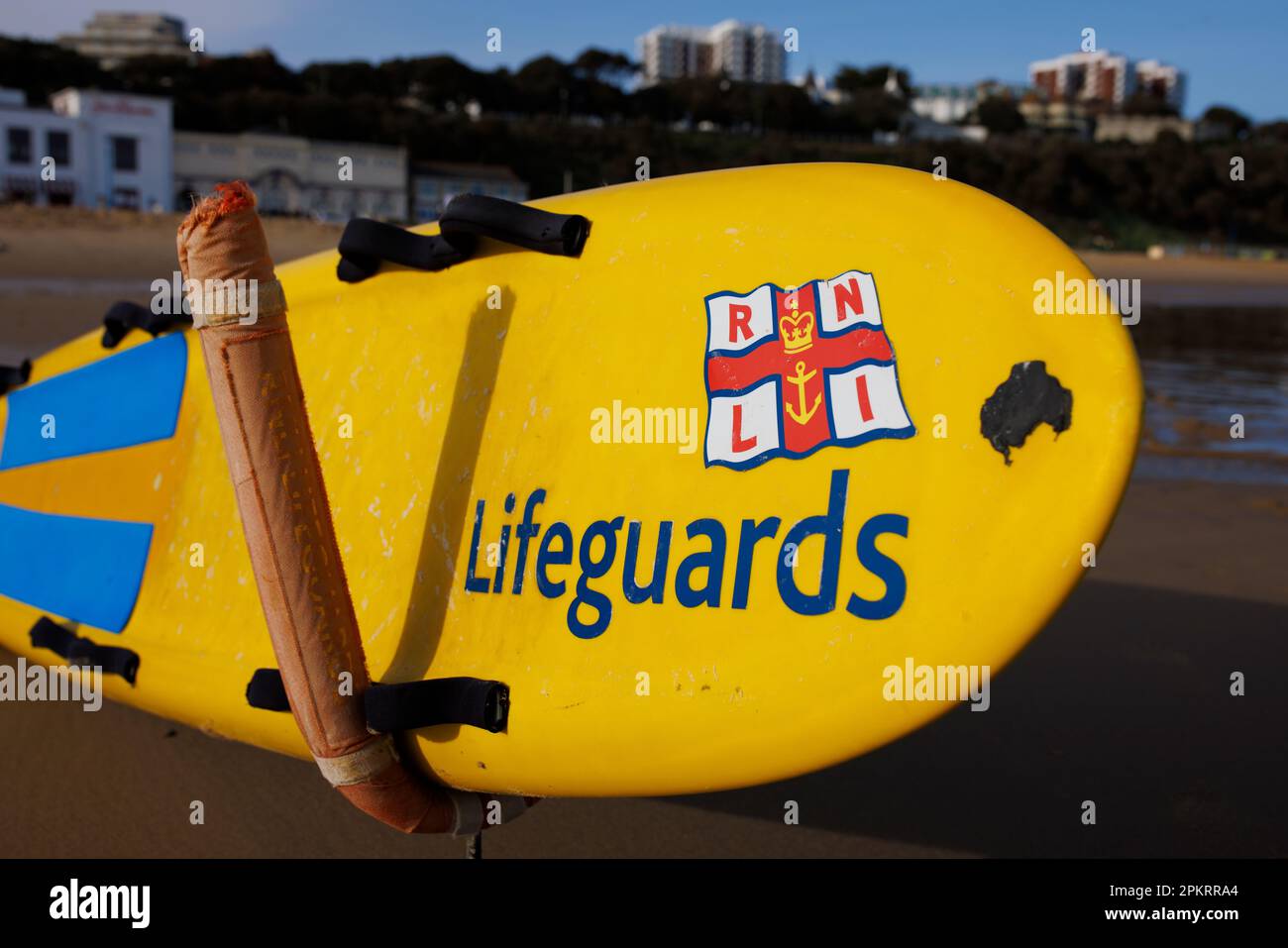RNLI Lifeguards board and equipment on Bournemouth beach Stock Photo ...