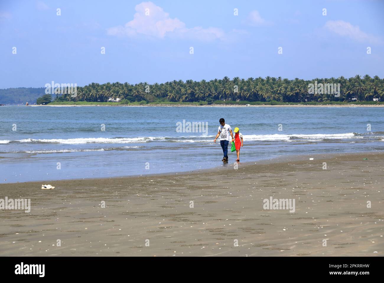 December 28 2022 - Kannur, Kerala in India: People enjoy the Dharmadam ...