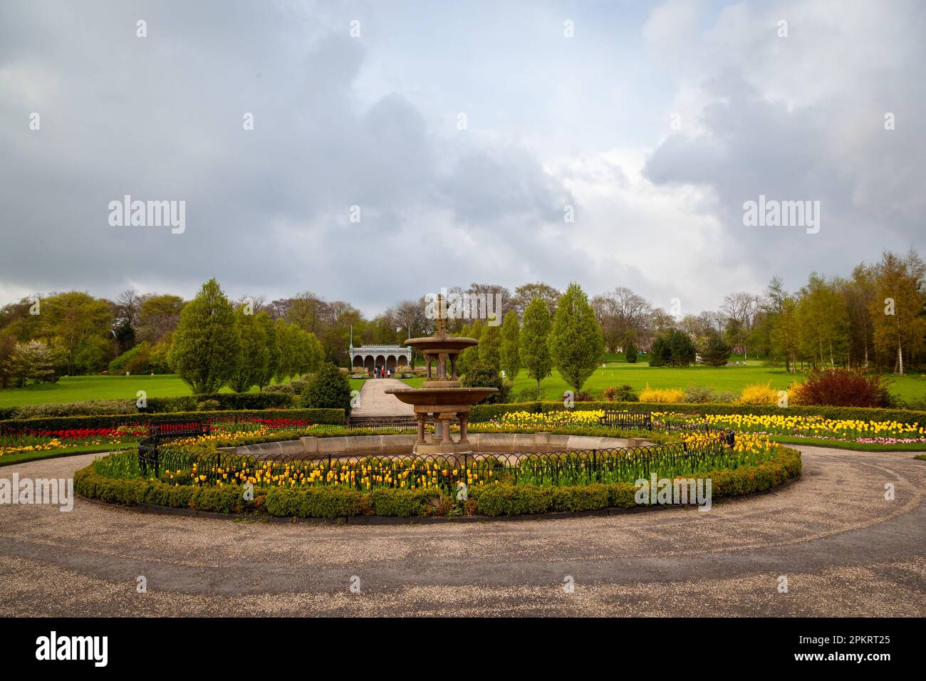 The fountain in Alexandra Park, Oldham, UK Stock Photo - Alamy