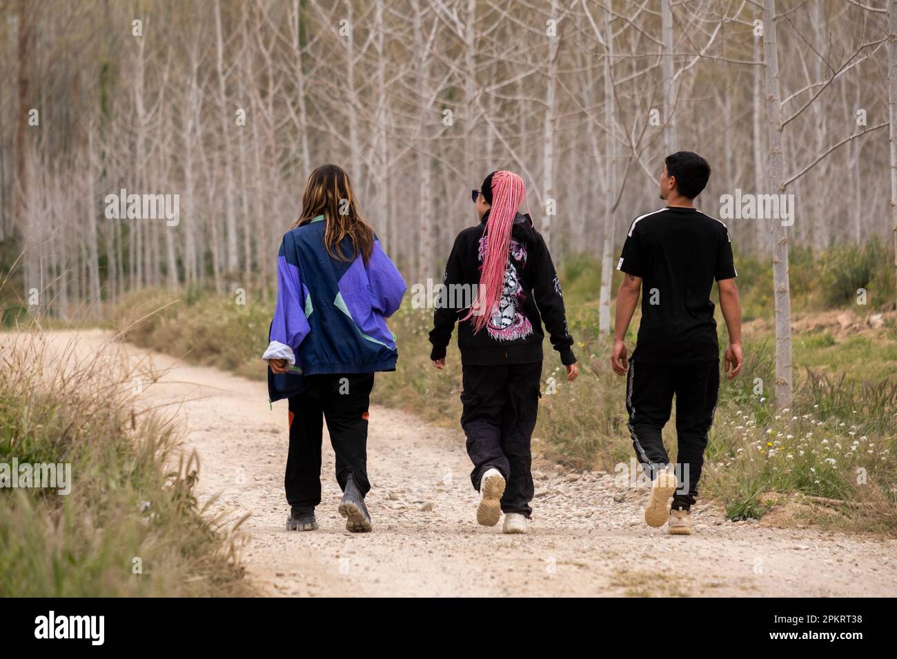 Sant Joan de Mollet, Spain. 9th Apr, 2023. People are seen accessing ...
