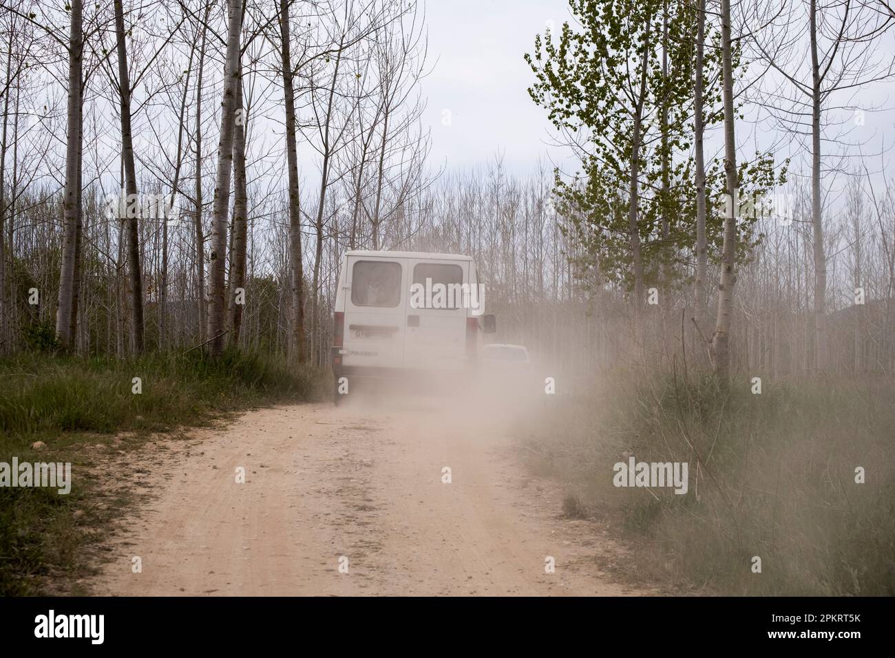 Sant Joan de Mollet, Spain. 9th Apr, 2023. Vehicles are seen driving ...
