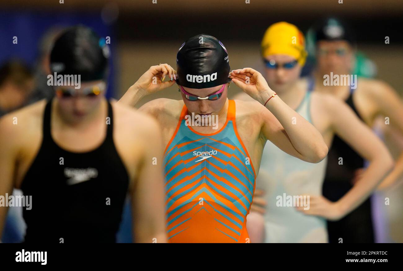 Fleur Lewis before the Women's 1500m Freestyle Final on day six of the ...