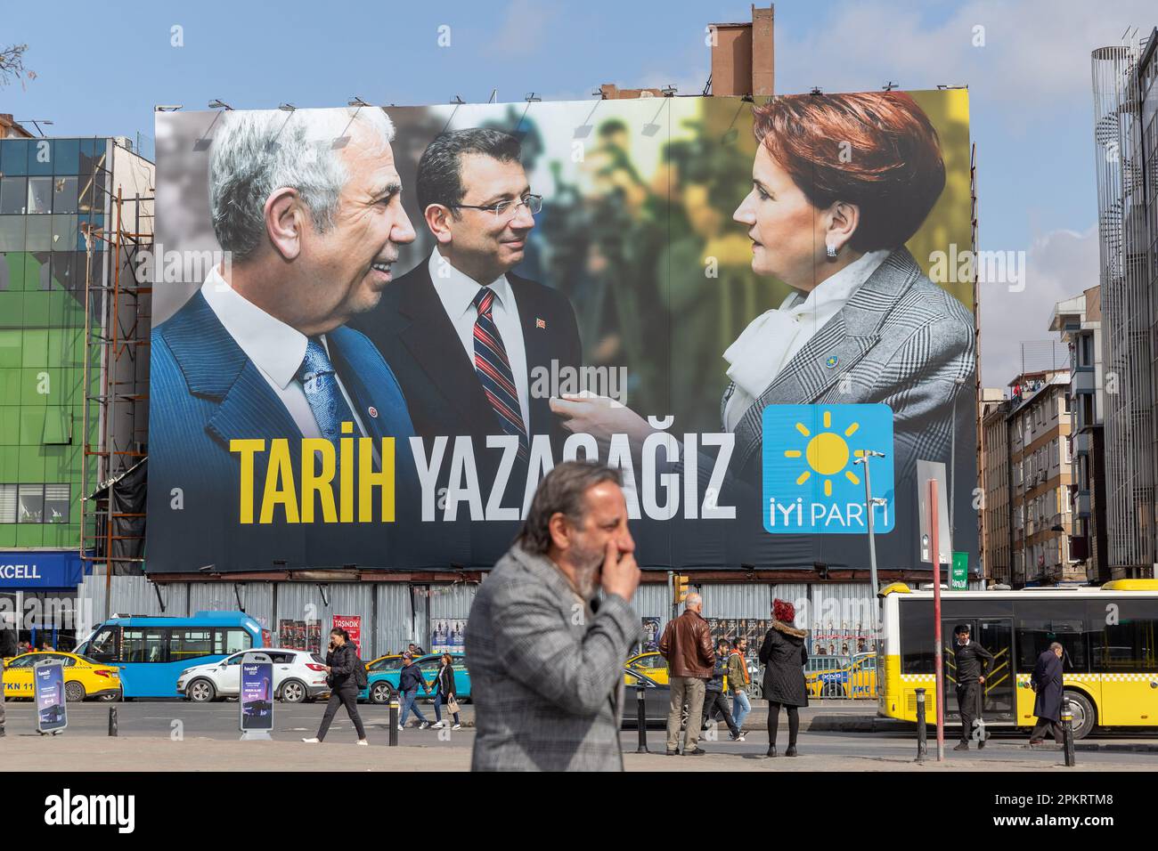Istanbul, Turkey. April 9, 2023: Before the 2023 Turkish general ...