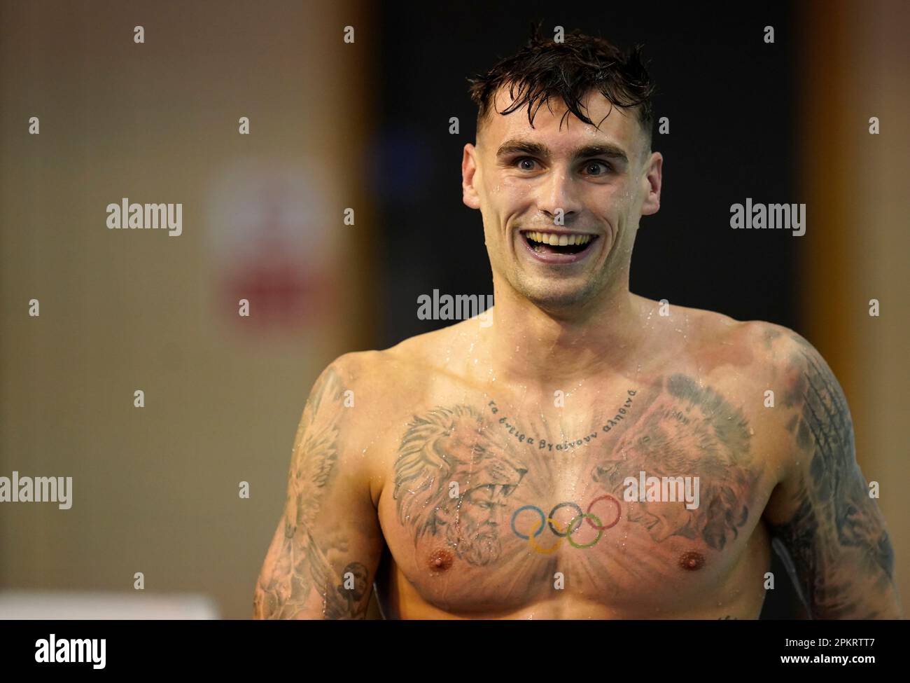 Jacob Peters after winning the Men's 50m Butterfly Final on day six of ...